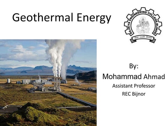 Presentation on Geothermal Energy | PPTX