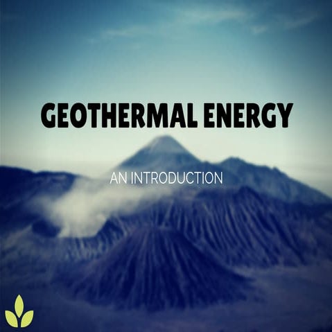 Geothermal Energy: An Introduction | PDF