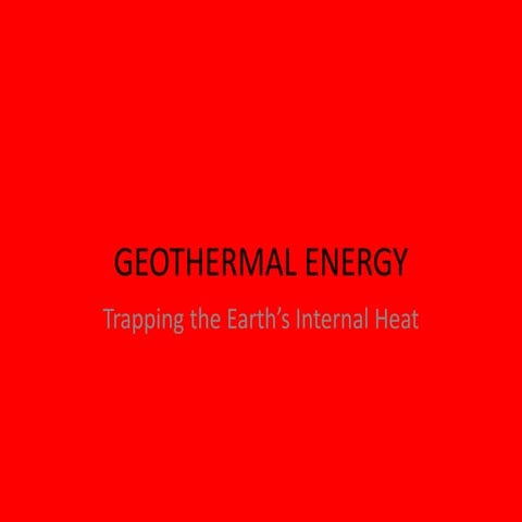 Geothermal Energy Powerpoint Pptx Presentation Ppt