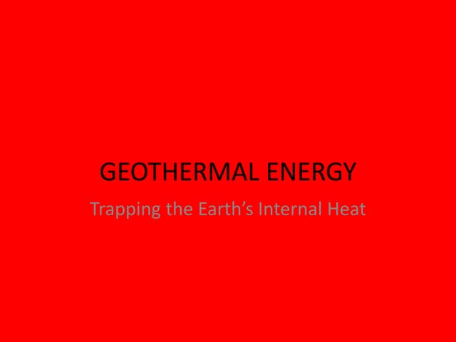 Geothermal Energy Powerpoint Pptx Presentation Ppt