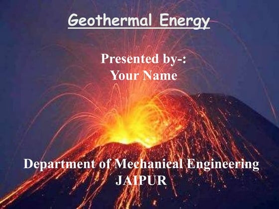 Geothermal energy presentation | PPT | Power and Energy Industry ...