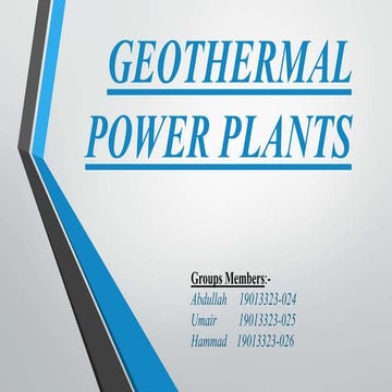 Geothermal power plant and its types | PPTX