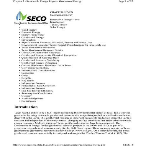 Geothermal seco | PDF