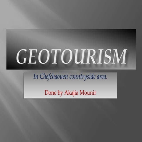 Geotourism | PPTX