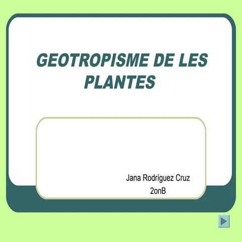Geotropisme de les plantes | PPT