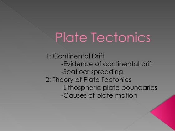 Plate Tectonic Theory | PPTX