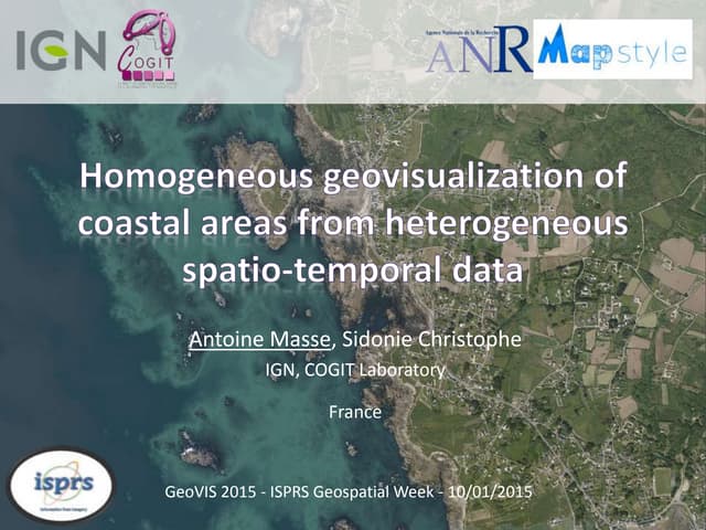Homogeneous Geovisualization Of Coastal Areas From Heterogeneous Spatio