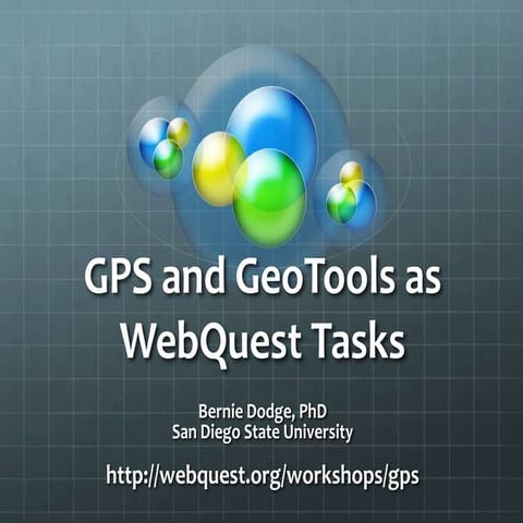 GeoTools as WebQuest Tasks | PPTX