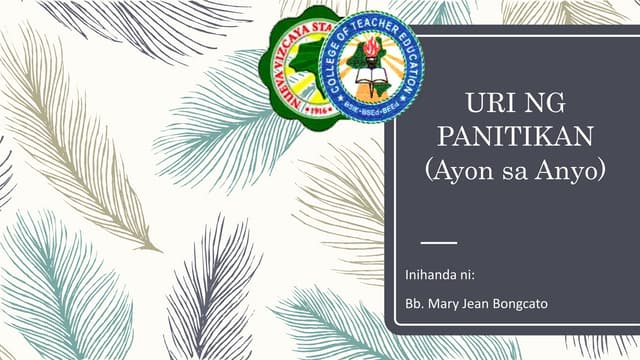 Anyo at Uri ng Panitikan | PPTX