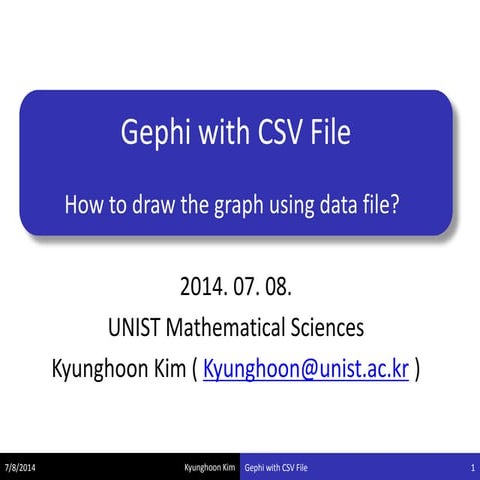 Gephi with CSV File | PDF
