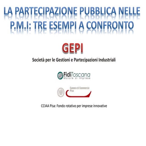 GEPI, Fidi Toscana: confronto | PPT