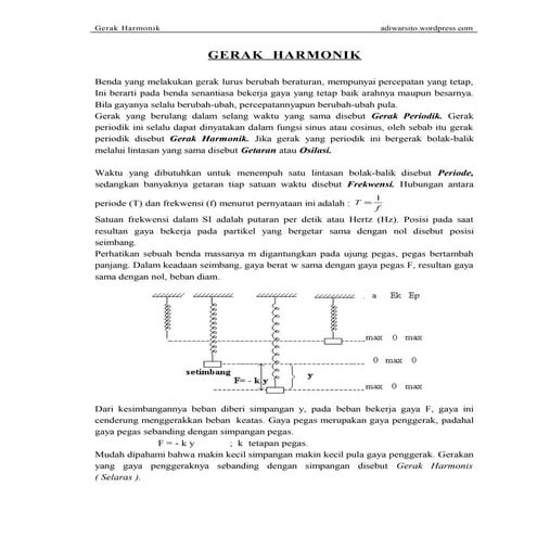 Gerak Harmonis | PDF