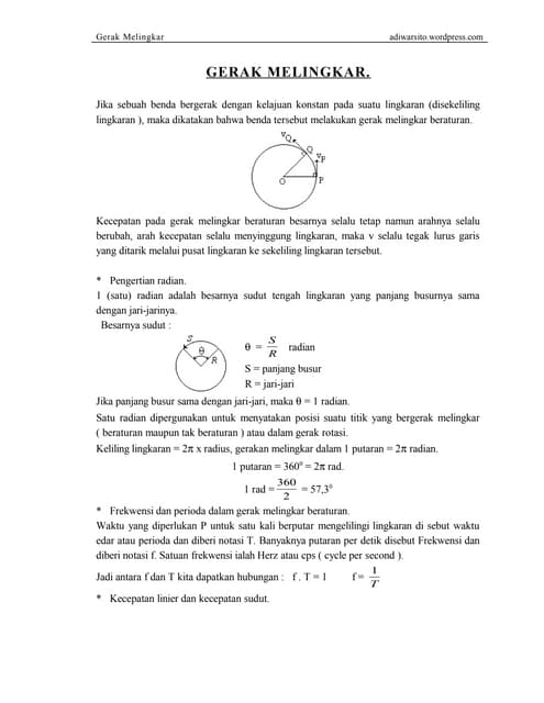 Gerak melingkar | PPT