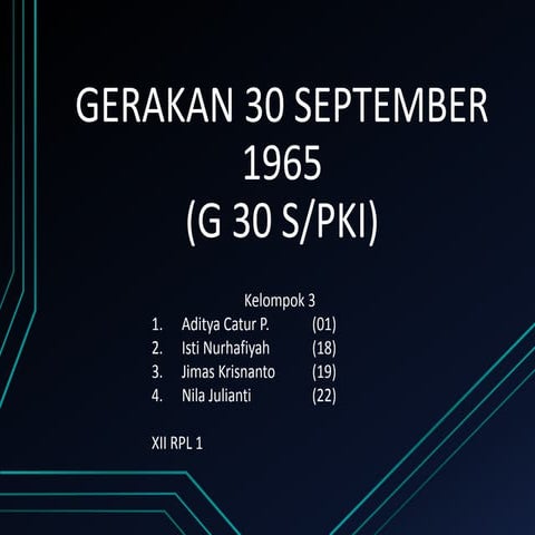 Gerakan 30 september 1965 | PPTX