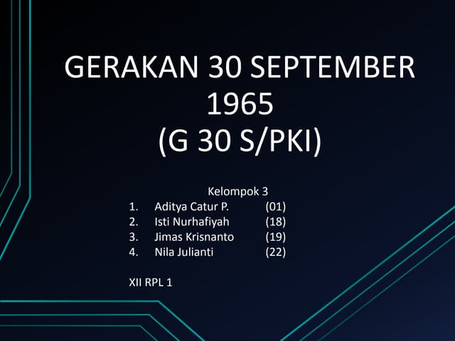 gerakan 30 september 1965 PKI | PPTX