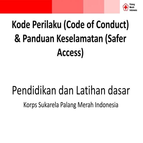 Gerakan 4 code of conduct dan safer access | PPTX