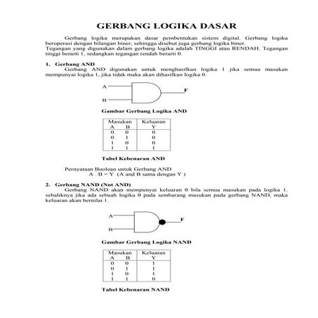 Gerbang logika | PDF
