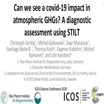 Gerbig, Christoph: Can we see a covid-19 impact in atmospheric GHGs? A ...