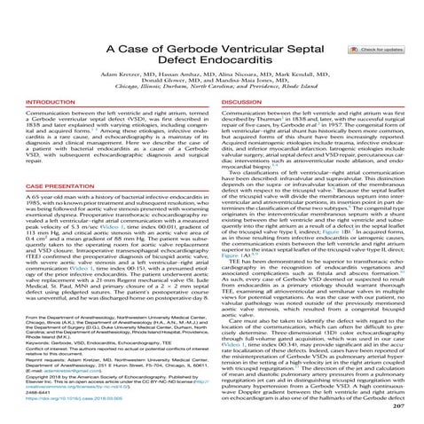 Gerbode ventricular septal defect | PDF
