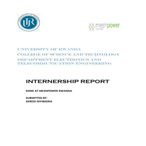 Geredi NIYIBIGIRA Final Internship Report | PDF
