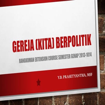 Gereja Berpolitik | PPTX