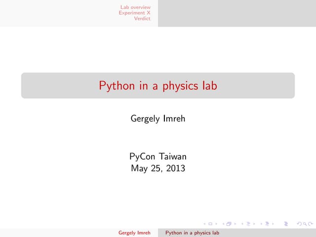 Python In A Physics Lab Ppt 0606