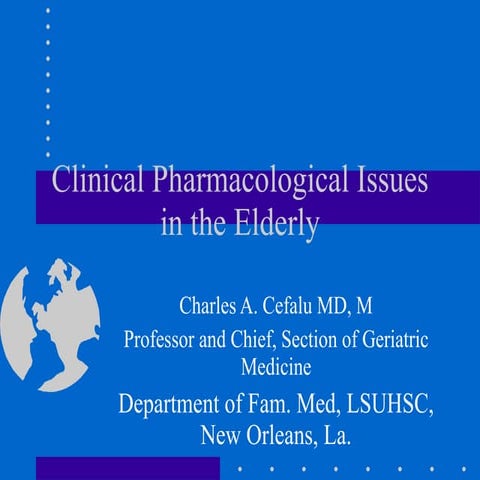 Geriatrics pharmacology | PPTX