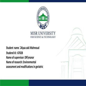 Environmental assessment and modifications | PPTX