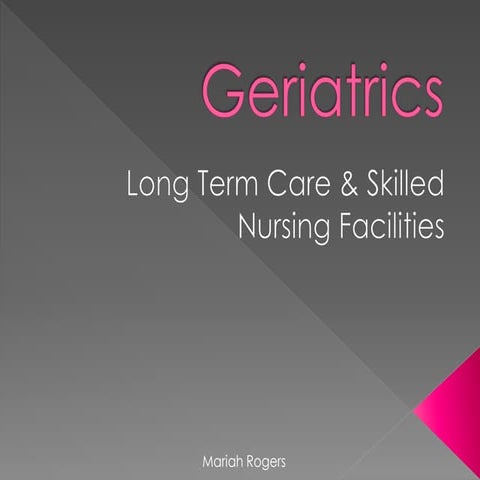 Geriatrics | PPT