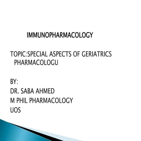 Geriatrics pharmacology | PPTX