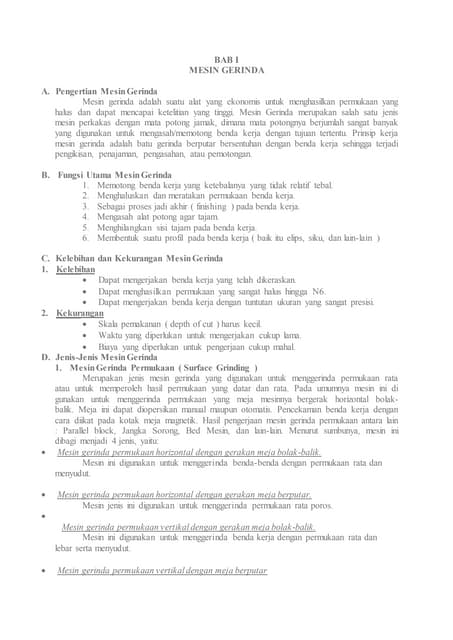 Power point mesin mencanai | PDF