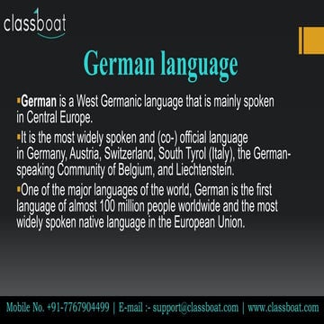 German Classes in Mumbai | PPT