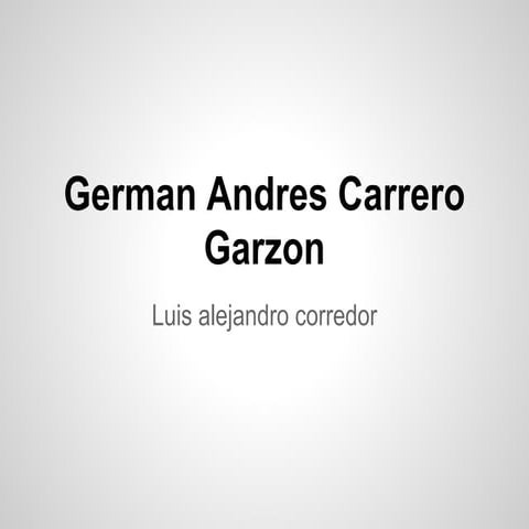 German andres carrero garzon | PDF