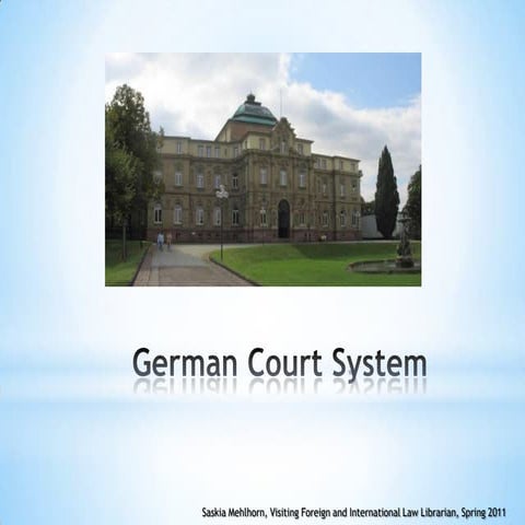 German courtsystem | PPTX