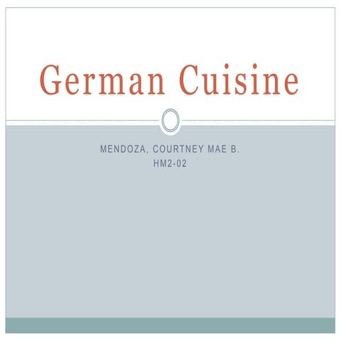 German cuisine | PPTX