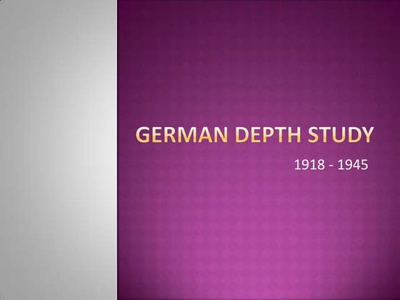 Germany 1919 1945 revision facts book | DOC | Civic affairs | Politics