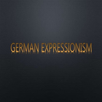 German Expressionism | PPTX