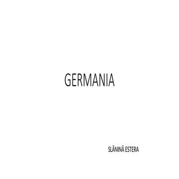 Proiect pe Germania clima, vegetatie, localizare | PPTX
