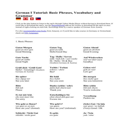 German 1 tutorial | DOCX
