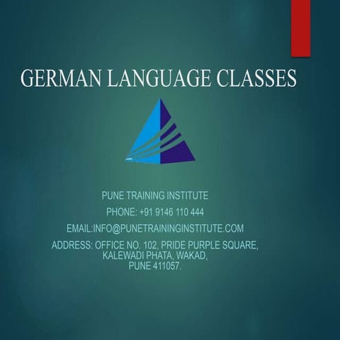 German language classes | PPTX | Education