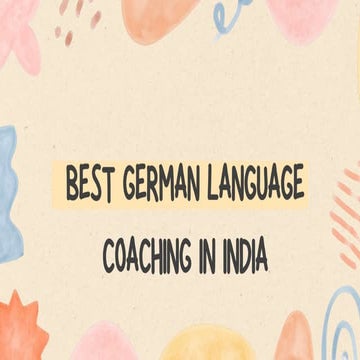 German language coaching and Insitute in Noida | PPT
