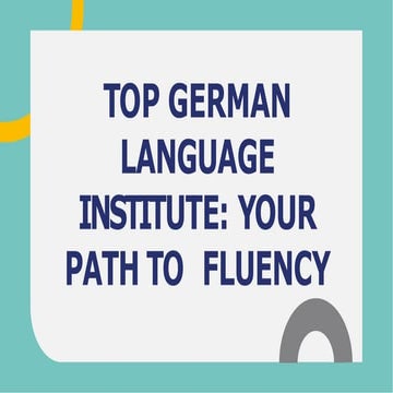 best German language institute in Kochi. | PPT