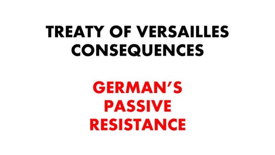 IGCSE REVISION - PEACE TREATIES: THE VERSAILLES TREATY | PPT