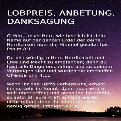 German Praise Worship Thanksgiving Tract | PDF