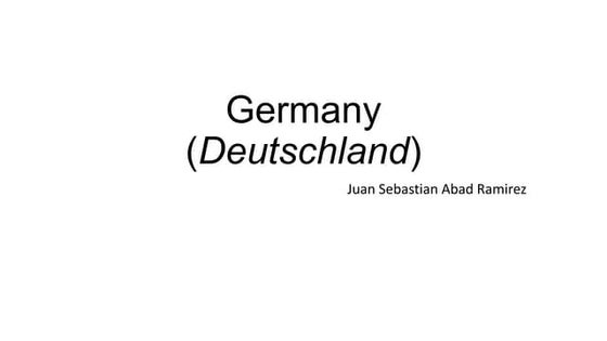 PPT on Germany | PPTX