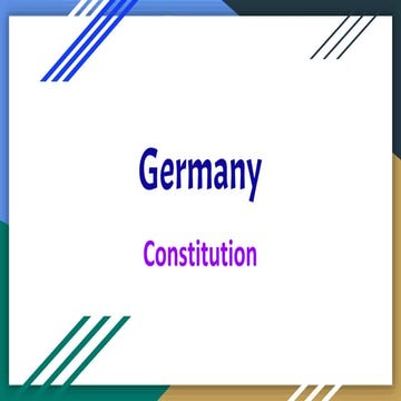 Constitution of Germany | PPT
