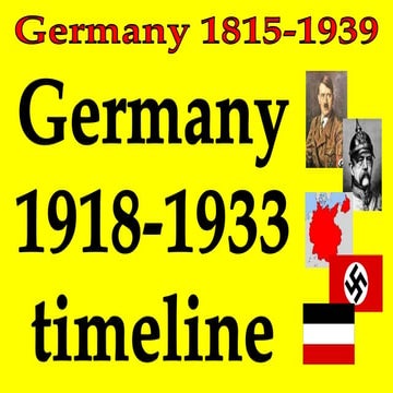 Germany 1918 133 timeline | PPTX