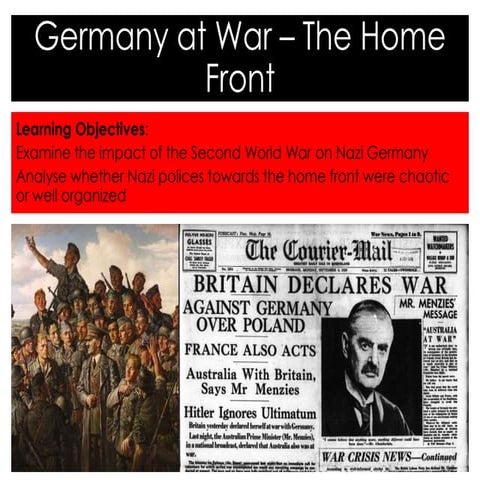 Germany at War the Home Front | PPTX