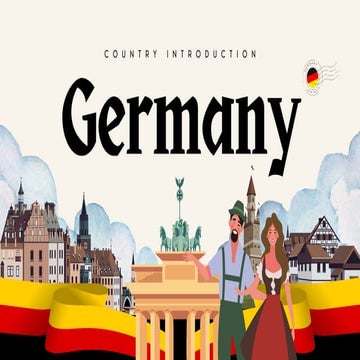 Germany Country Introduction Presentation in Cream and Black ...
