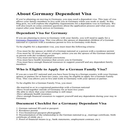 Germany Dependent Visa -Y-Axis.docx